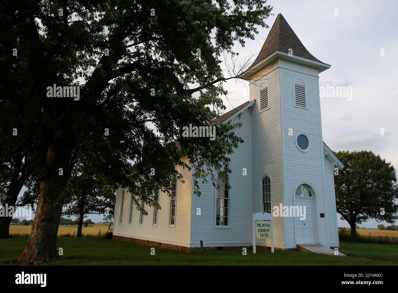 A historic country church still stands in Palmyra, Iowa, more than 150 ...