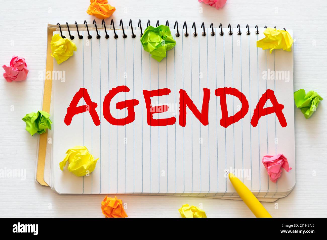 Written agenda hi-res stock photography and images - Alamy