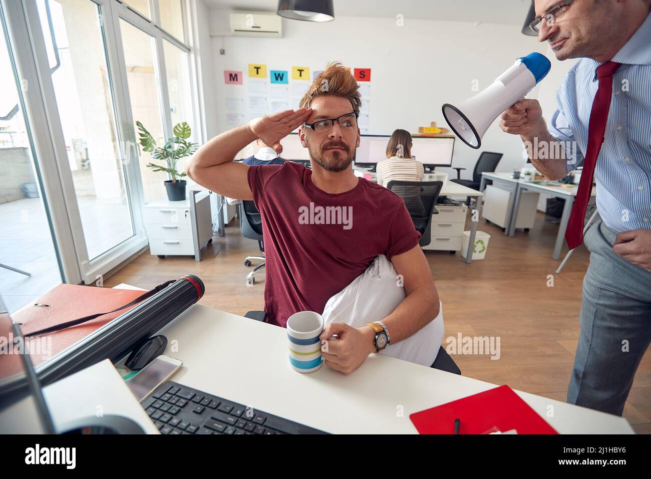 Office workers angry hi-res stock photography and images - Alamy