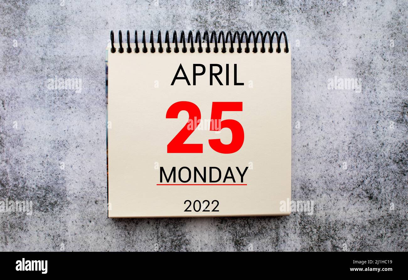 Word april concept written hi-res stock photography and images - Alamy