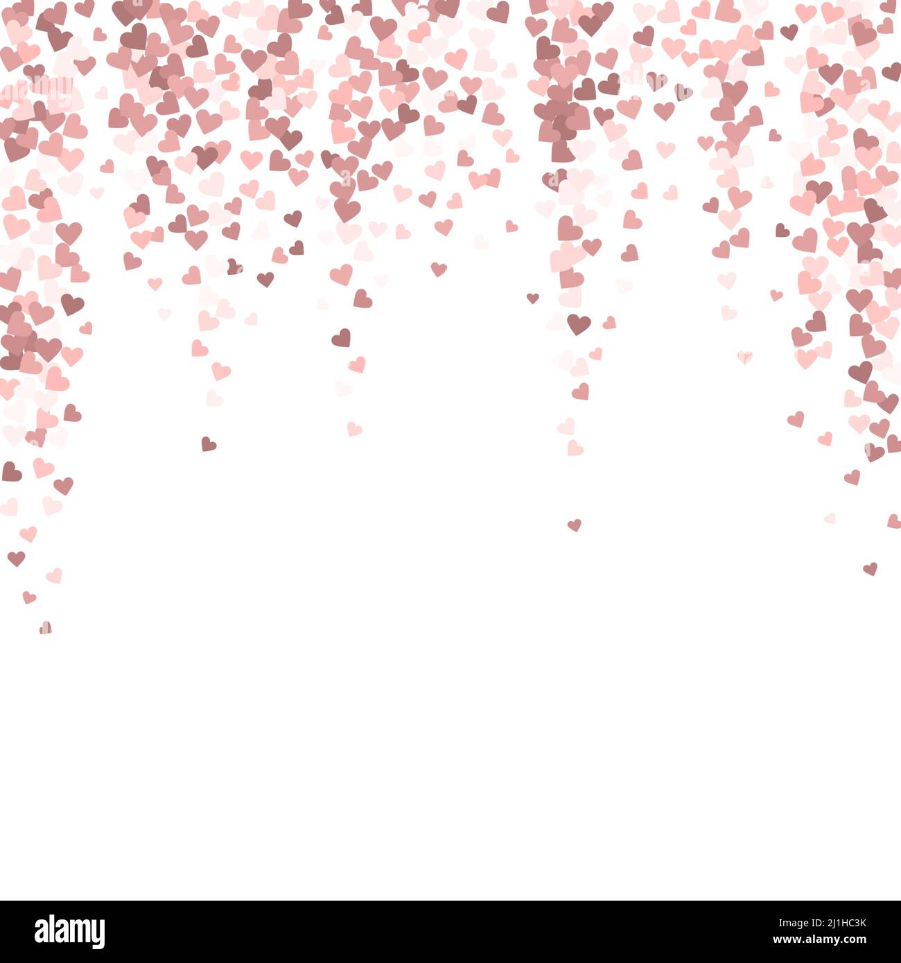Pink heart love confettis. Valentine's day falling rain fair background ...