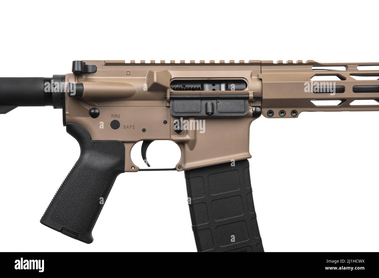 Modern automatic rifle isolated on white background. Weapons for police ...