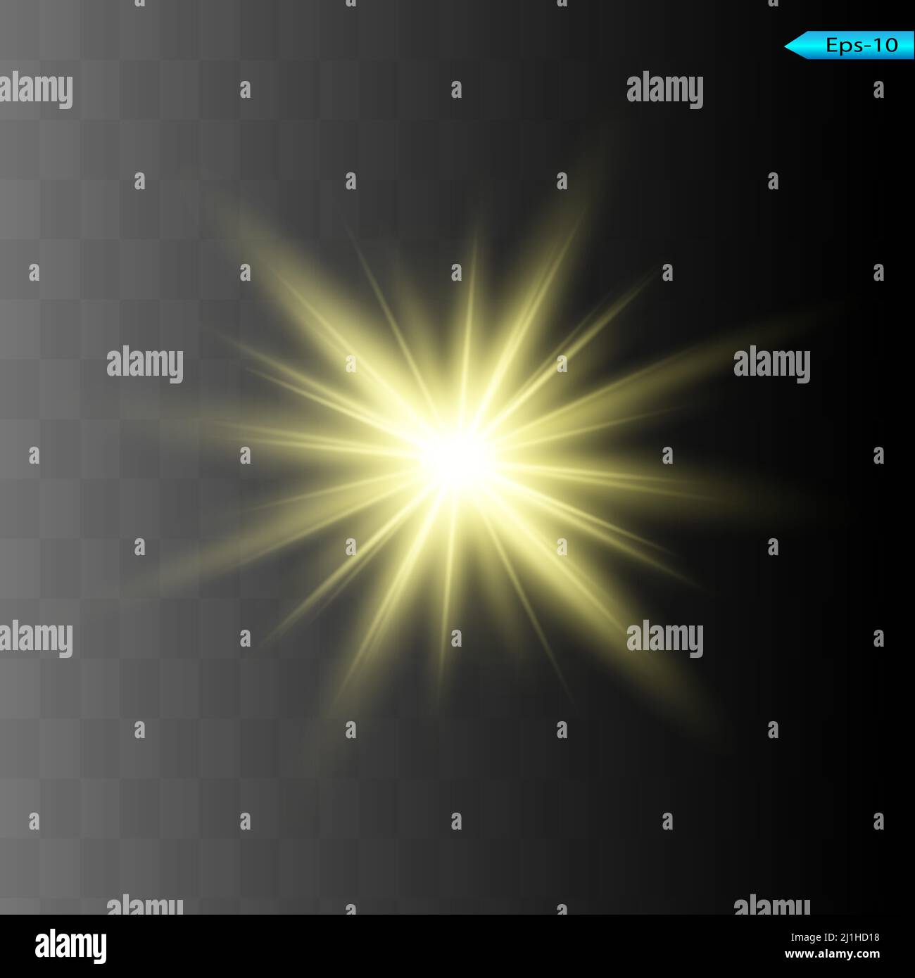 Glow isolated yellow light effect, lens flare Stock Vector Image & Art ...