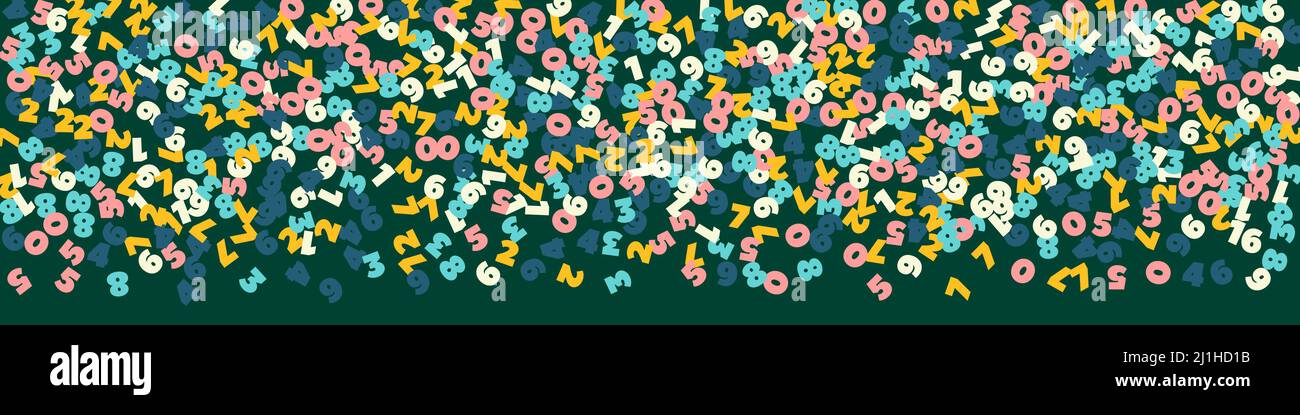 Falling pastel numbers. Math study concept with flying digits ...