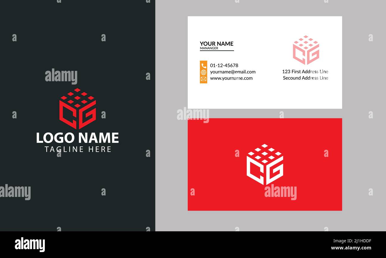 Cube CG letter logo. Property and Construction CG Logo design for ...