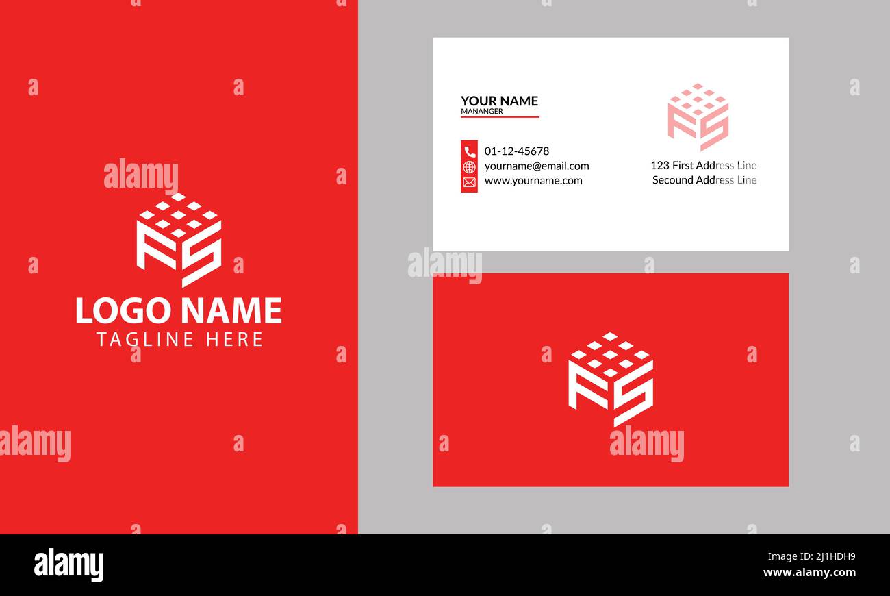 Cube FS letter logo. Property and Construction FS Logo design for ...