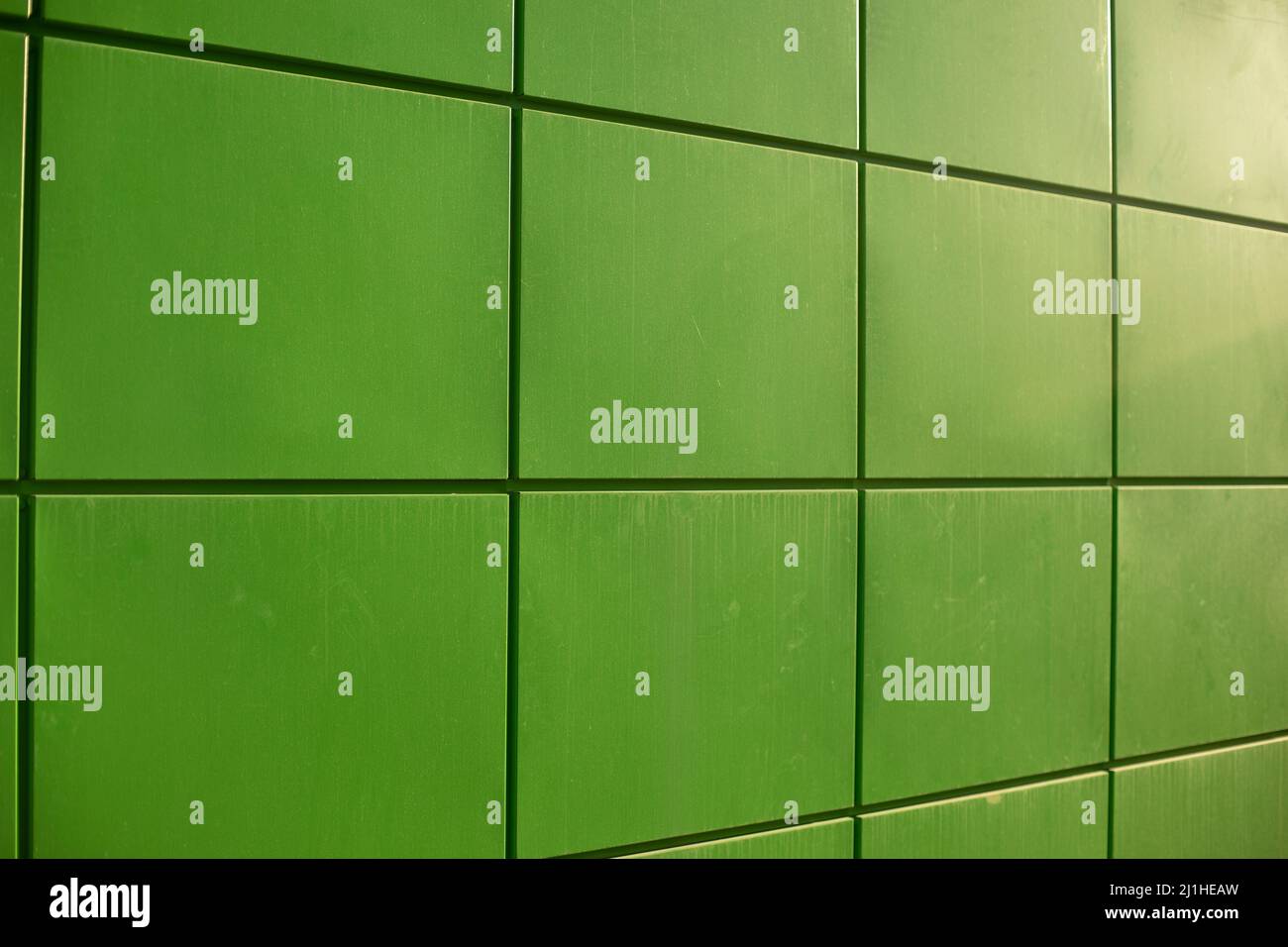 Green panels. Architecture details. Modern building. Store cladding ...