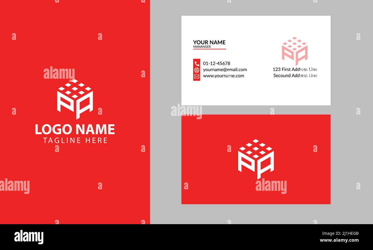 Cube PA letter logo. Property and Construction PA Logo design for ...