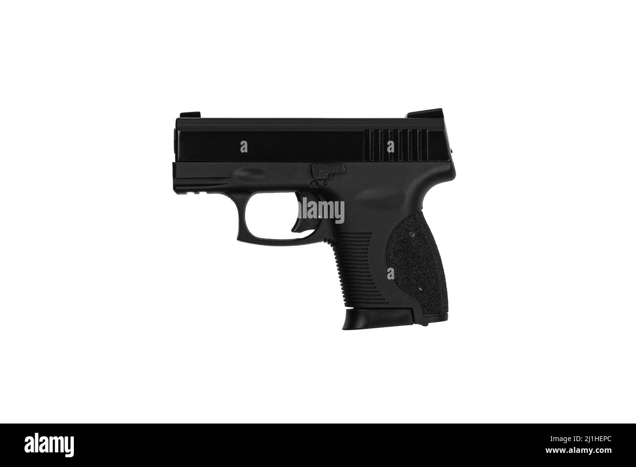 Modern small semi-automatic pistol. A short-barreled weapon for self ...