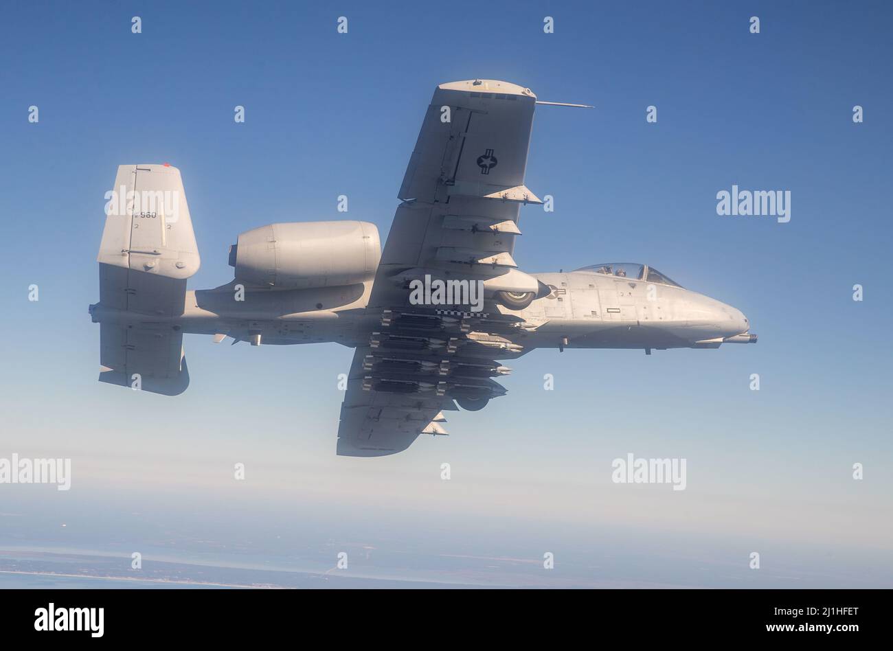 Maj Eric Hickernell from the 40th Flight Test Squadron flies an A-10C ...