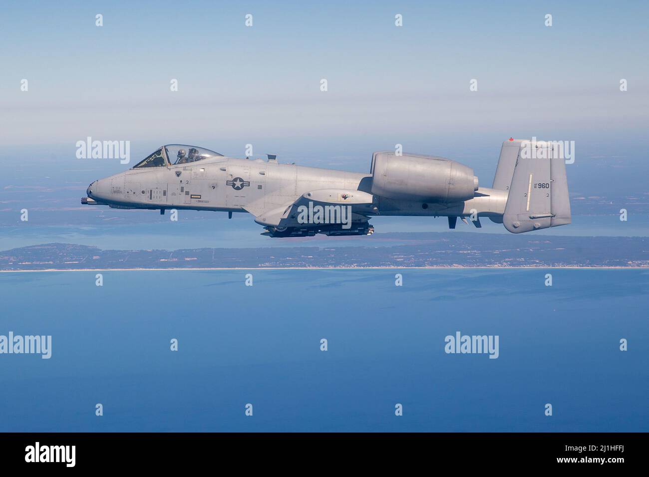 Maj Eric Hickernell from the 40th Flight Test Squadron flies an A-10C ...