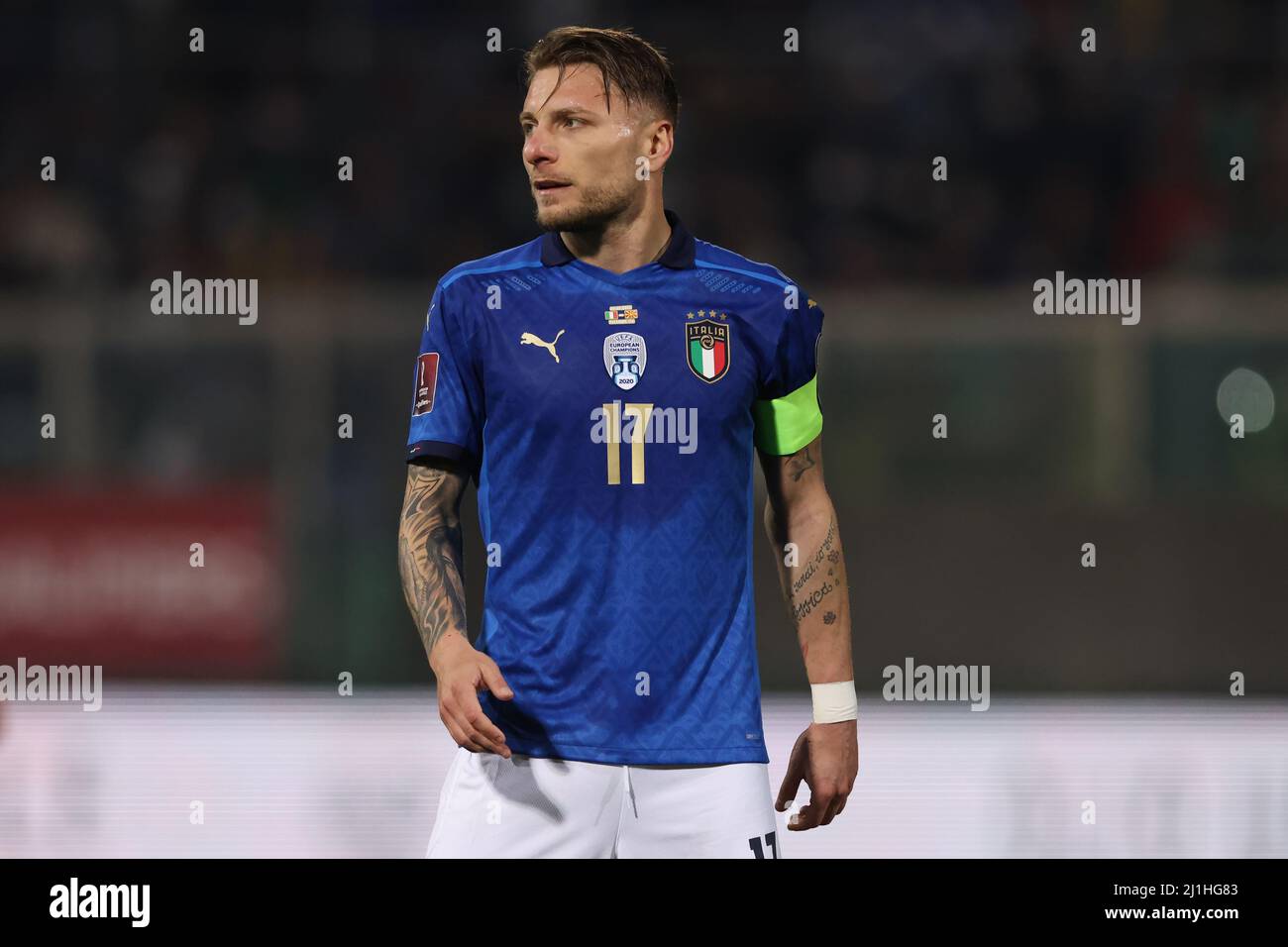 Palermo, Italy, 24th March 2022. Ciro Immobile of Italy looks on during ...