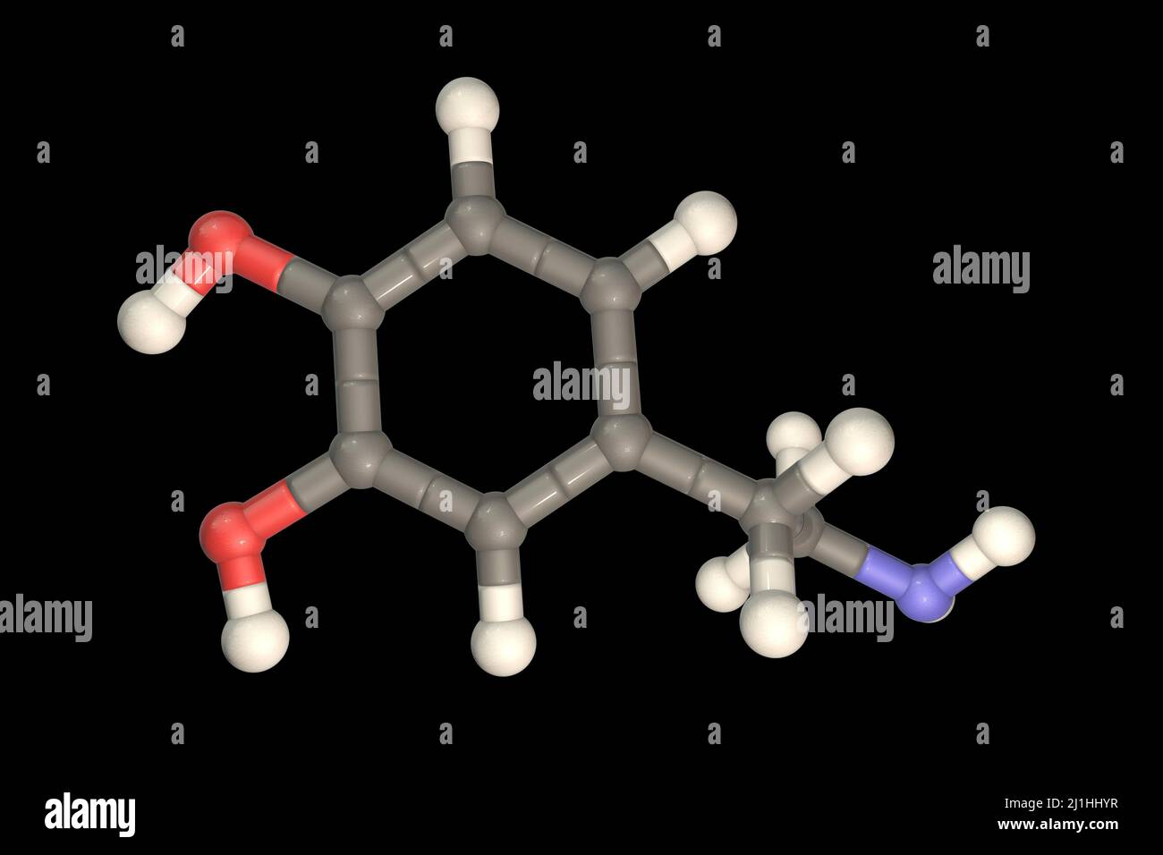 Dopamine molecule, illustration Stock Photo - Alamy