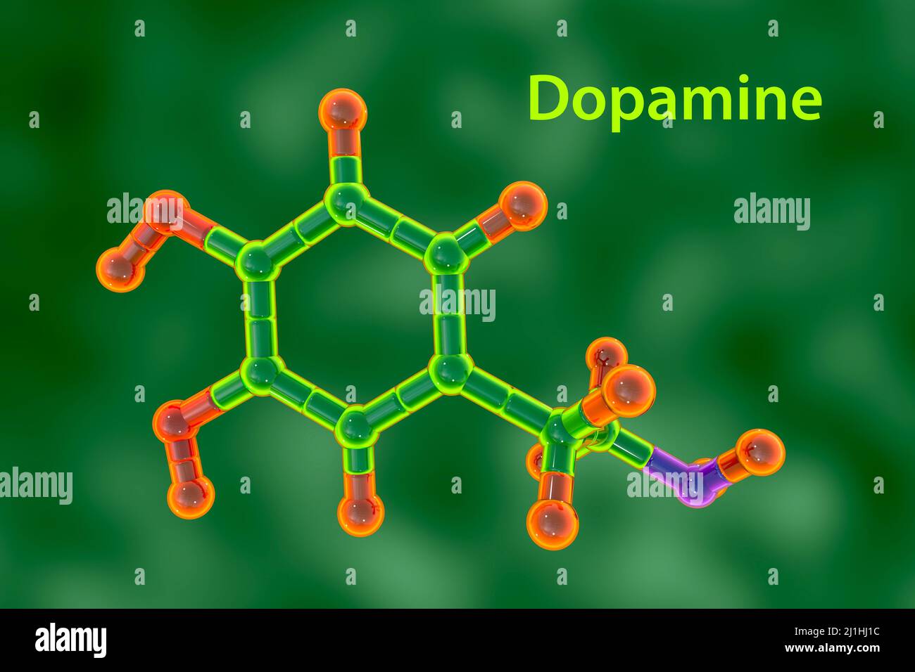 Dopamine molecule, illustration Stock Photo - Alamy