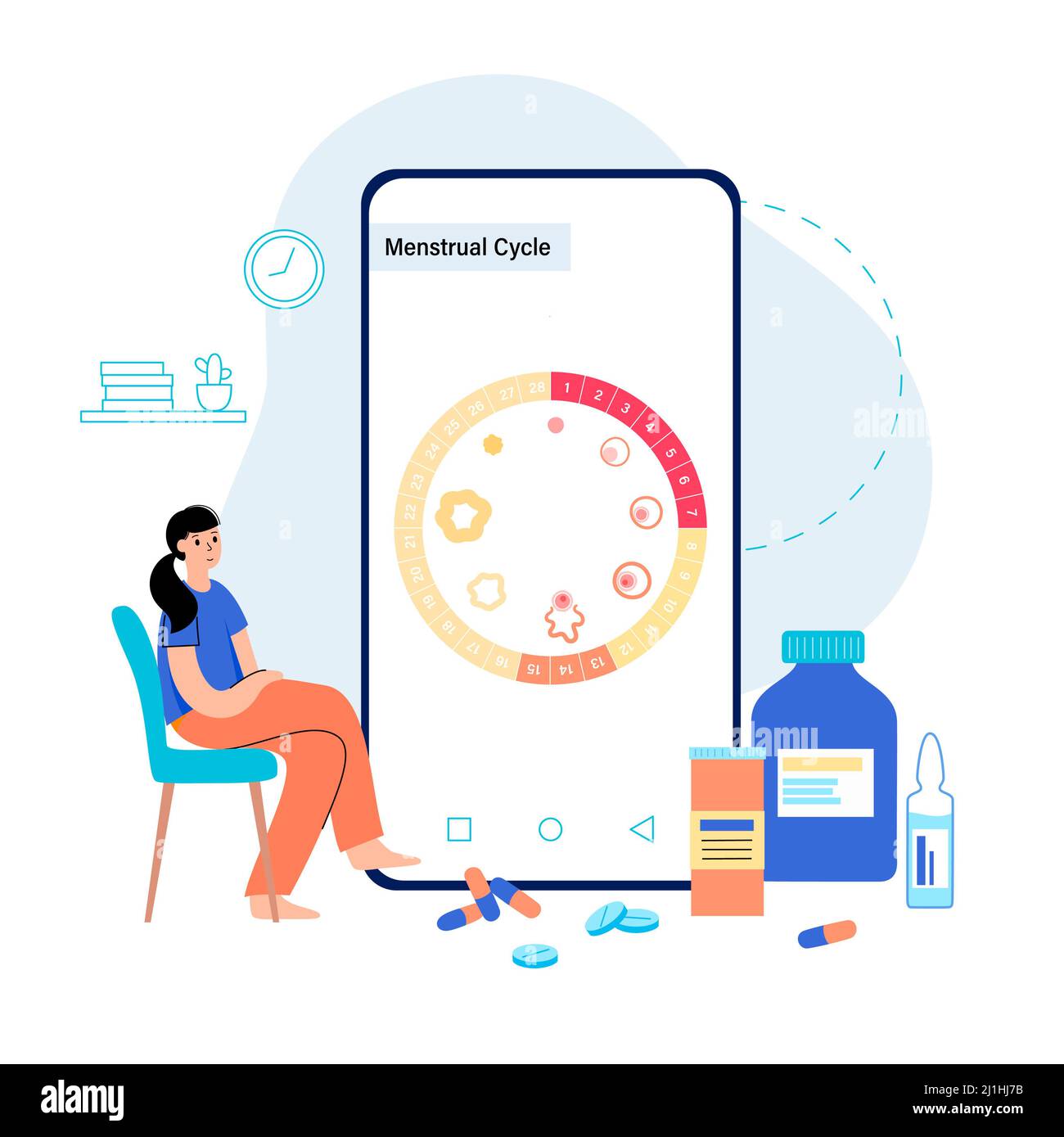 Menstrual cycle diagram hi-res stock photography and images - Alamy