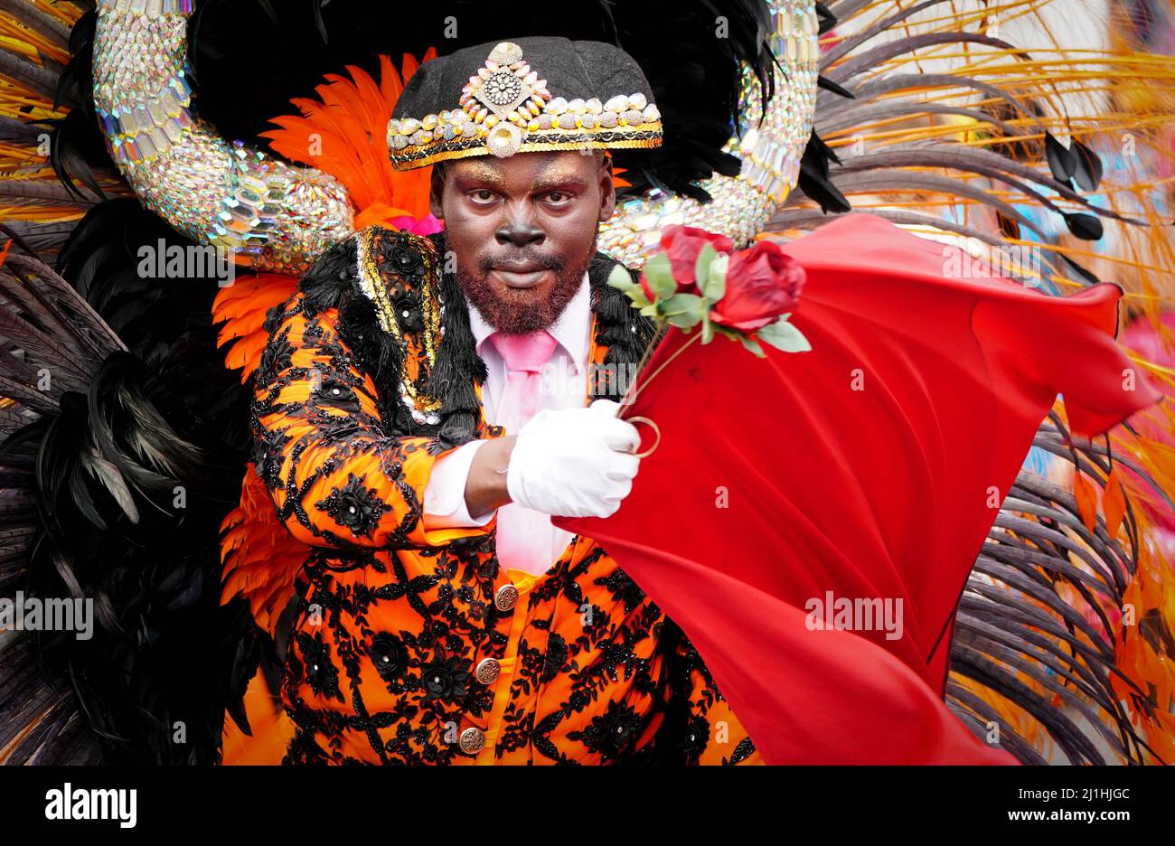 Performers take part in a traditional Bahamian Junkanoo celebration in ...