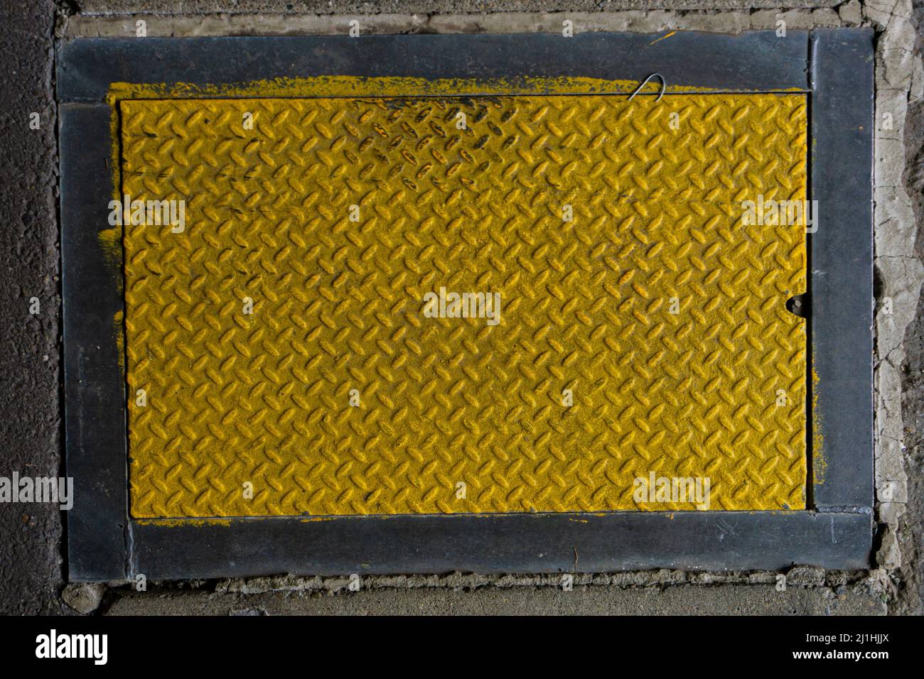 Poorly painted yellow access box texture to underground control area ...