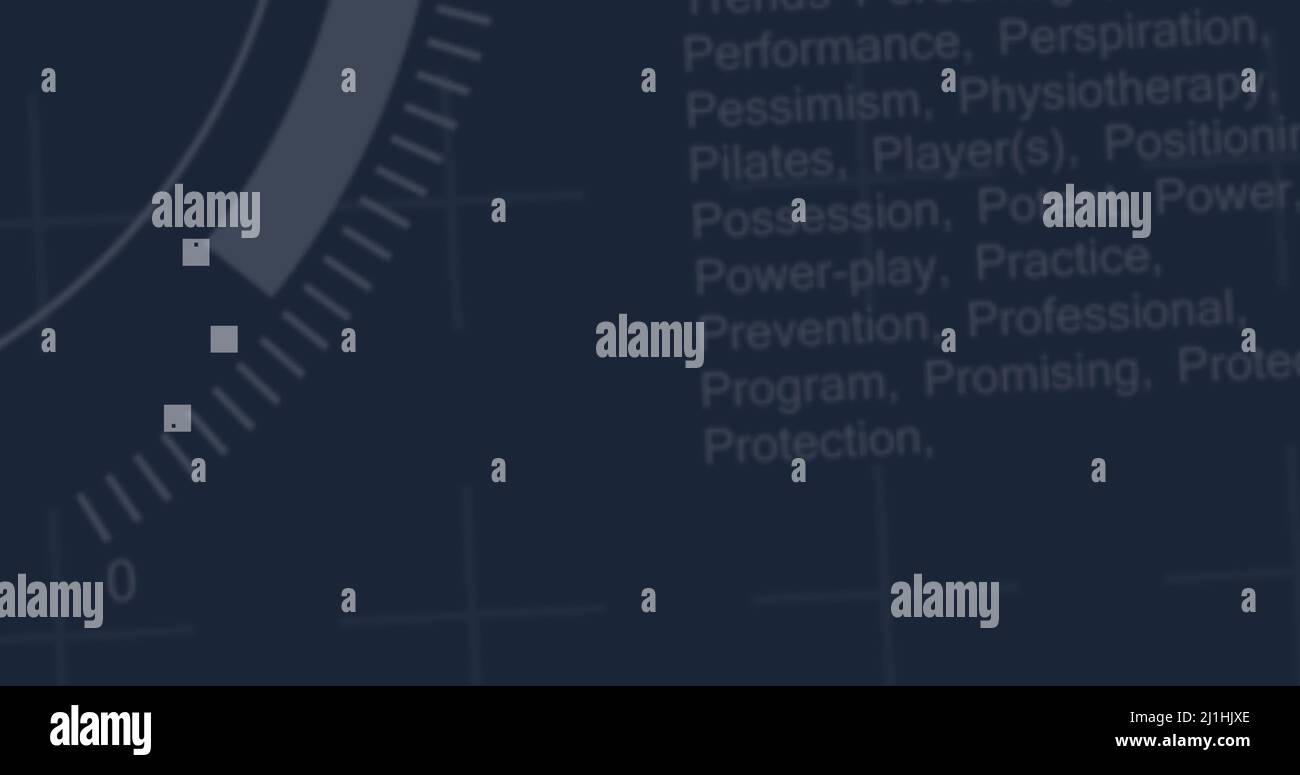 Image of data processing and keyboard on black background Stock Photo ...
