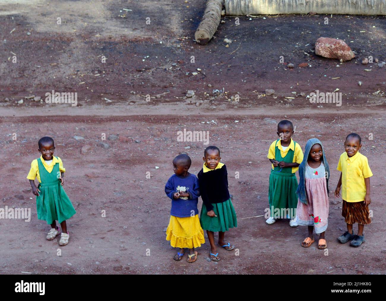 Cute Tanzanian children on their way to primary school in Mto Wa Mbu ...
