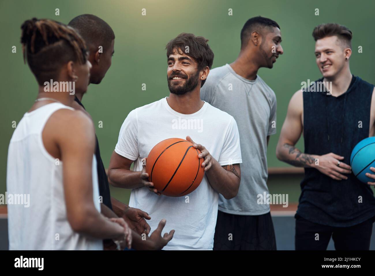 You guys up for another game. Shot of a group of sporty young men ...