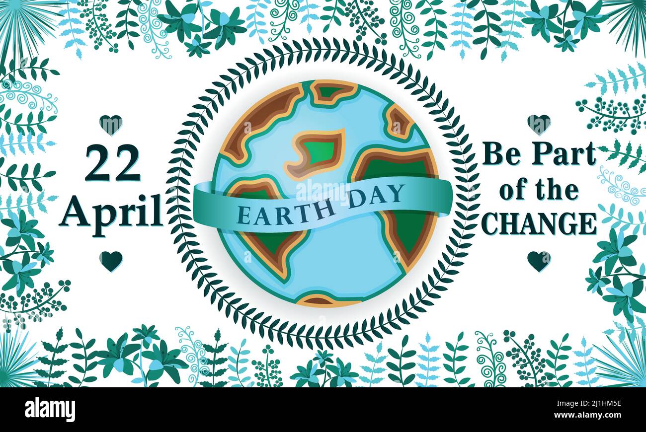 Earth Day Poster, 22 April. Flyer, invite, environment day banner ...