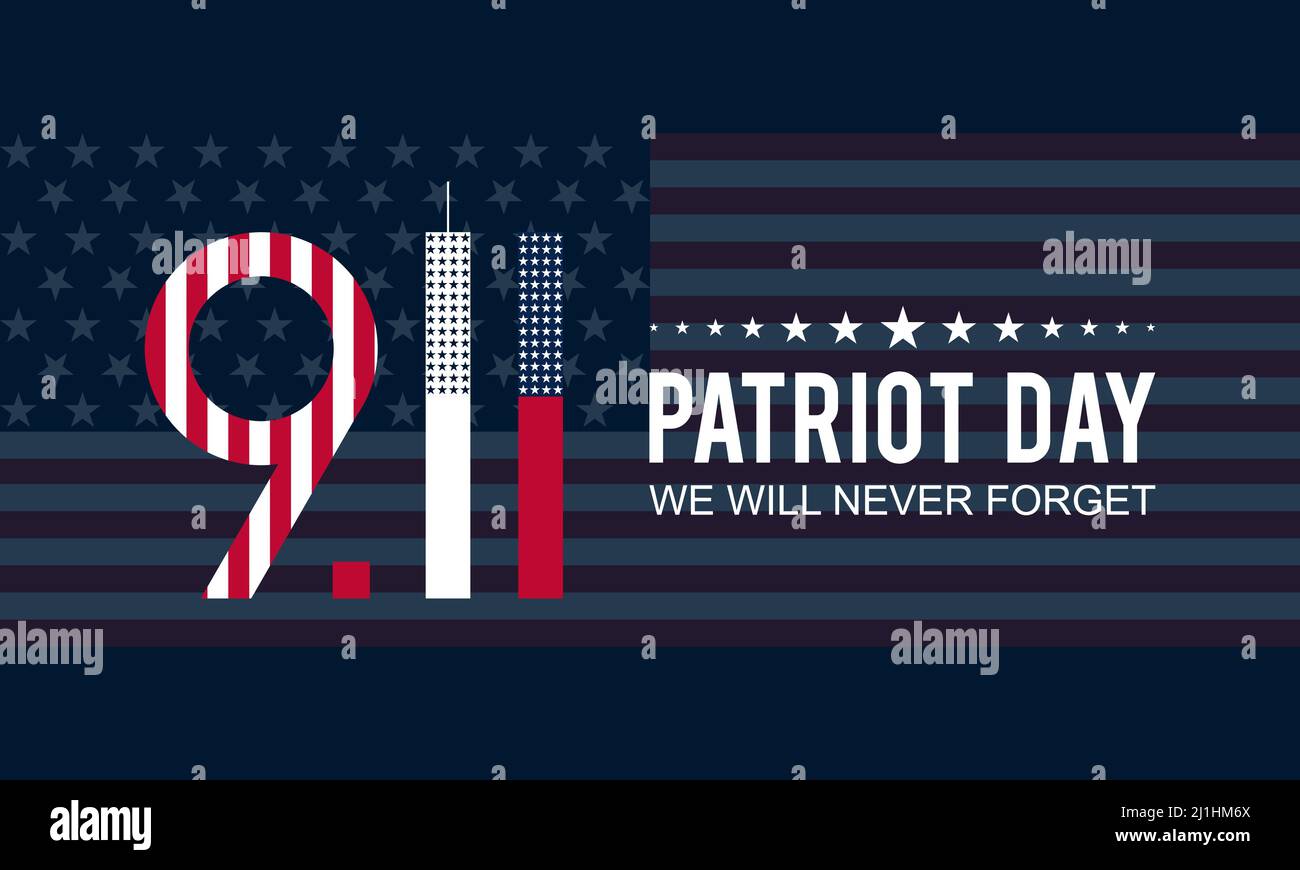 Patriot Day. Memory of September 11 9/11 USA. Vector template for ...