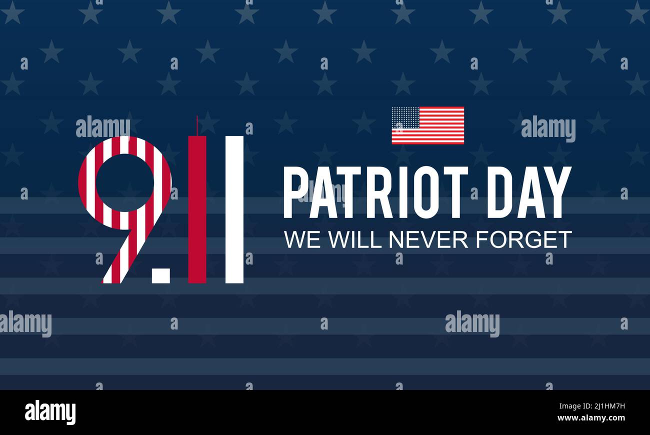 Patriot Day. Memory of September 11 9/11 USA. Vector template for ...