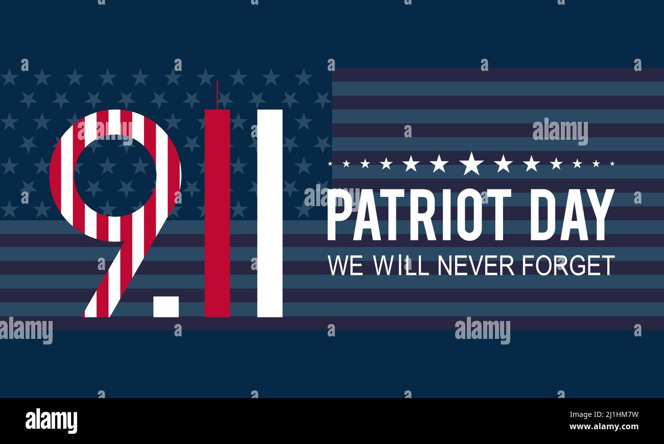 Patriot Day. Memory of September 11 9/11 USA. Vector template for ...