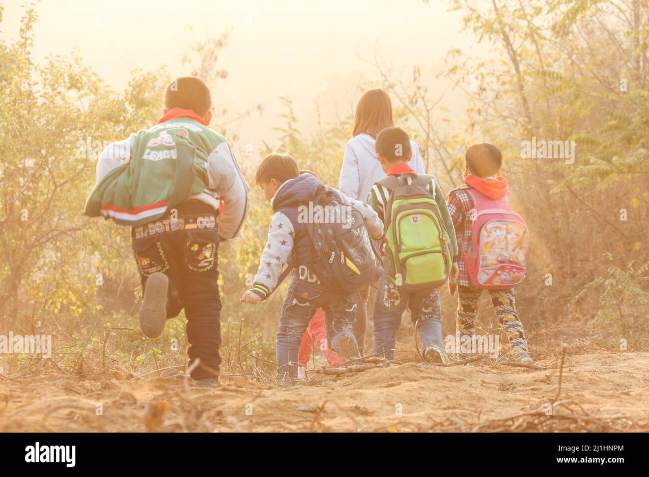 Teacher and student outdoor activities Stock Photo - Alamy