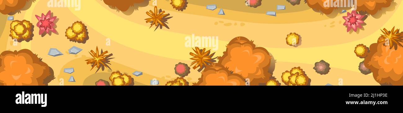 Autumn landscape top view. Scene with yellow and orange trees and ...