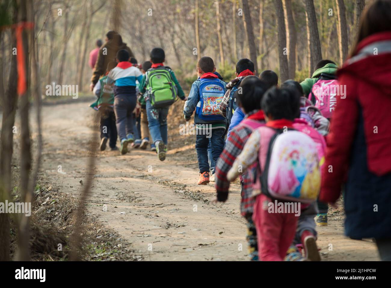 Teacher and student outdoor activities Stock Photo - Alamy
