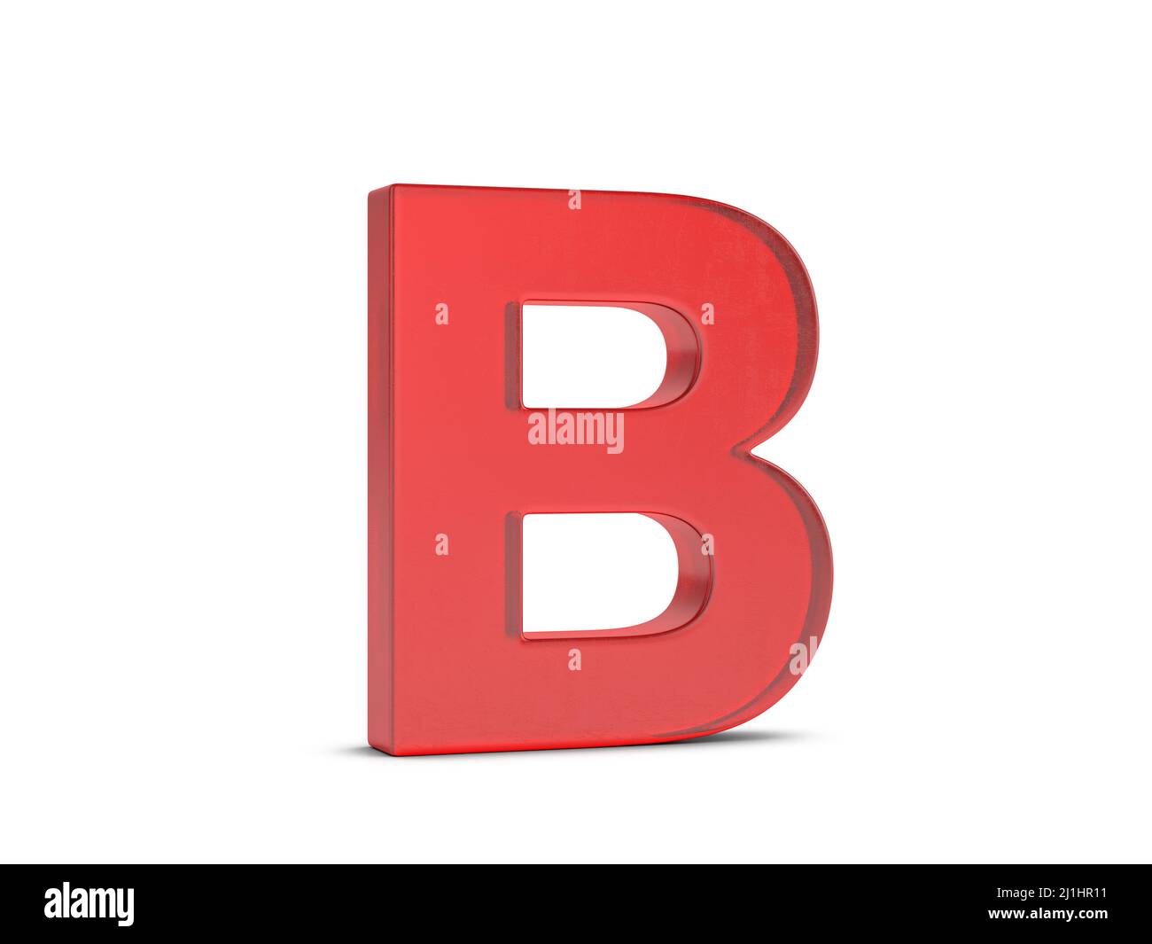 Glass letter B on a white background. 3d illustration Stock Photo - Alamy