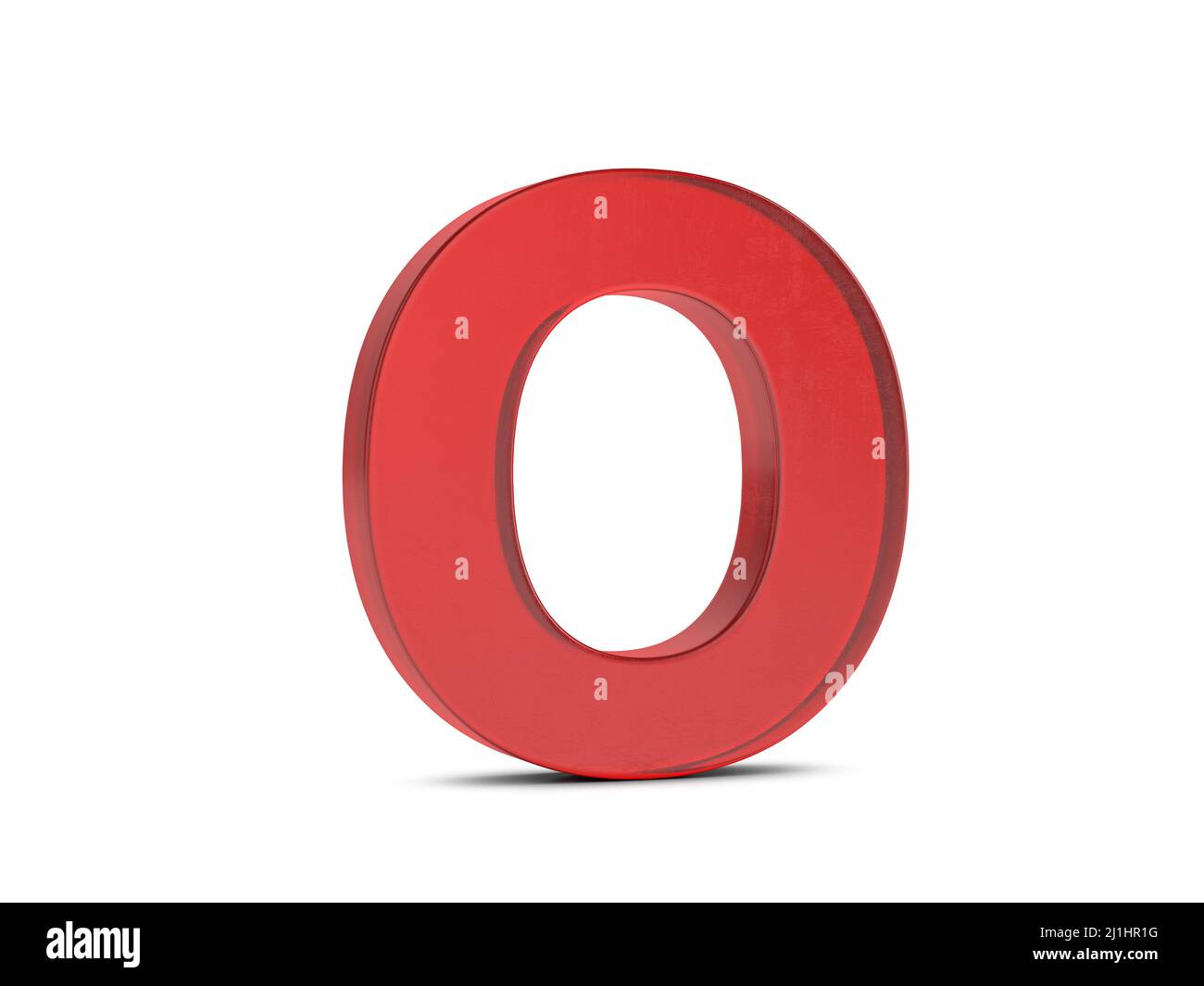 Glass letter O on a white background. 3d illustration Stock Photo - Alamy