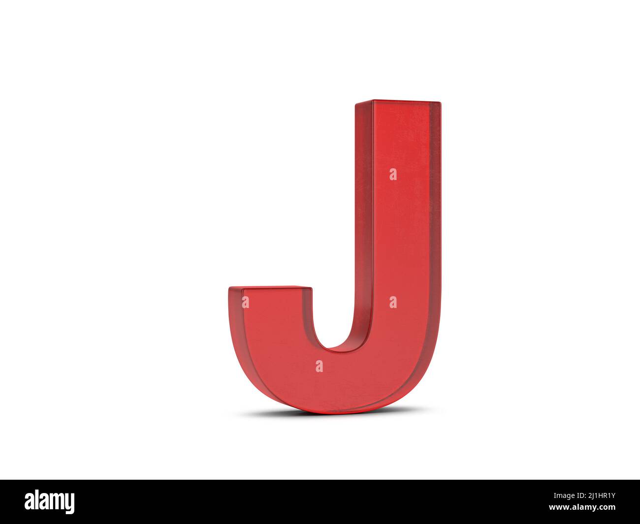 Glass letter J on a white background. 3d illustration Stock Photo - Alamy