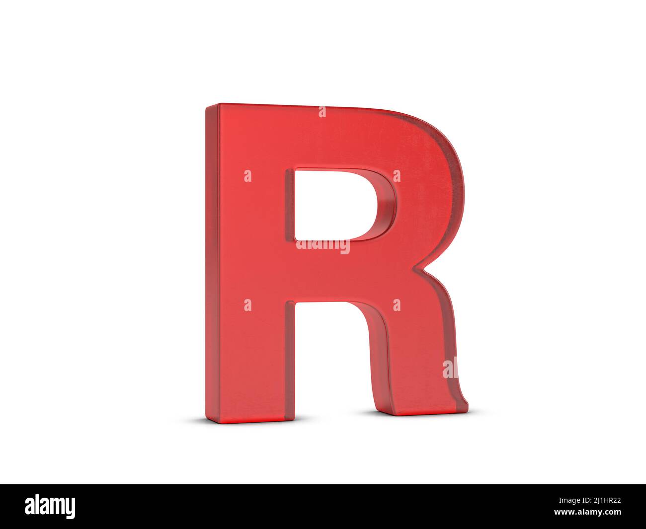 Glass letter R on a white background. 3d illustration Stock Photo - Alamy