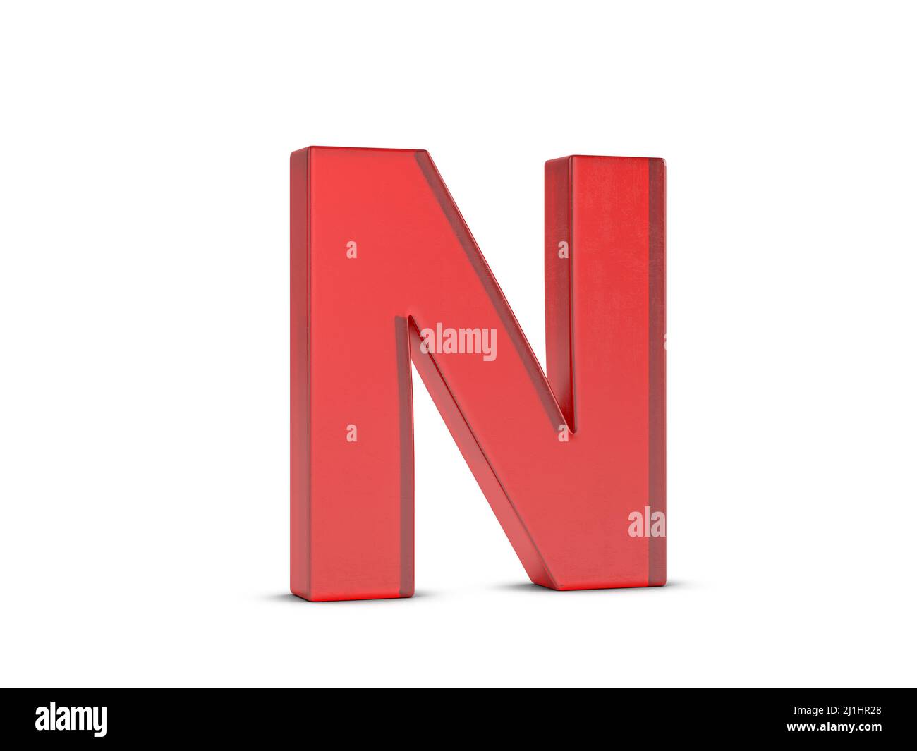 Glass letter N on a white background. 3d illustration Stock Photo - Alamy