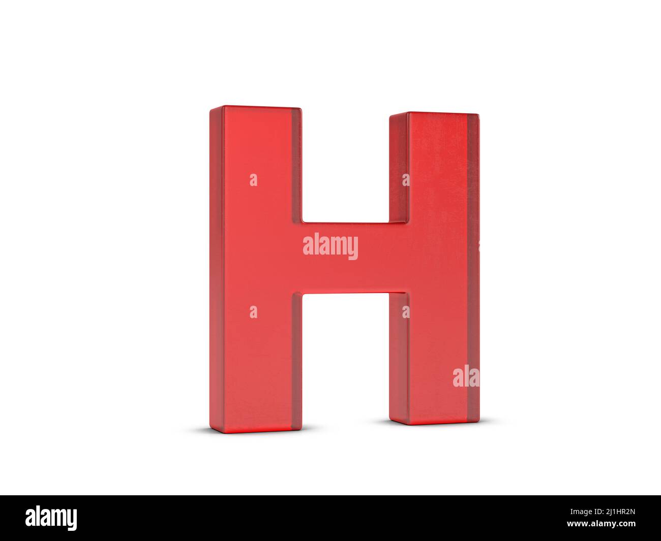Glass letter H on a white background. 3d illustration Stock Photo - Alamy