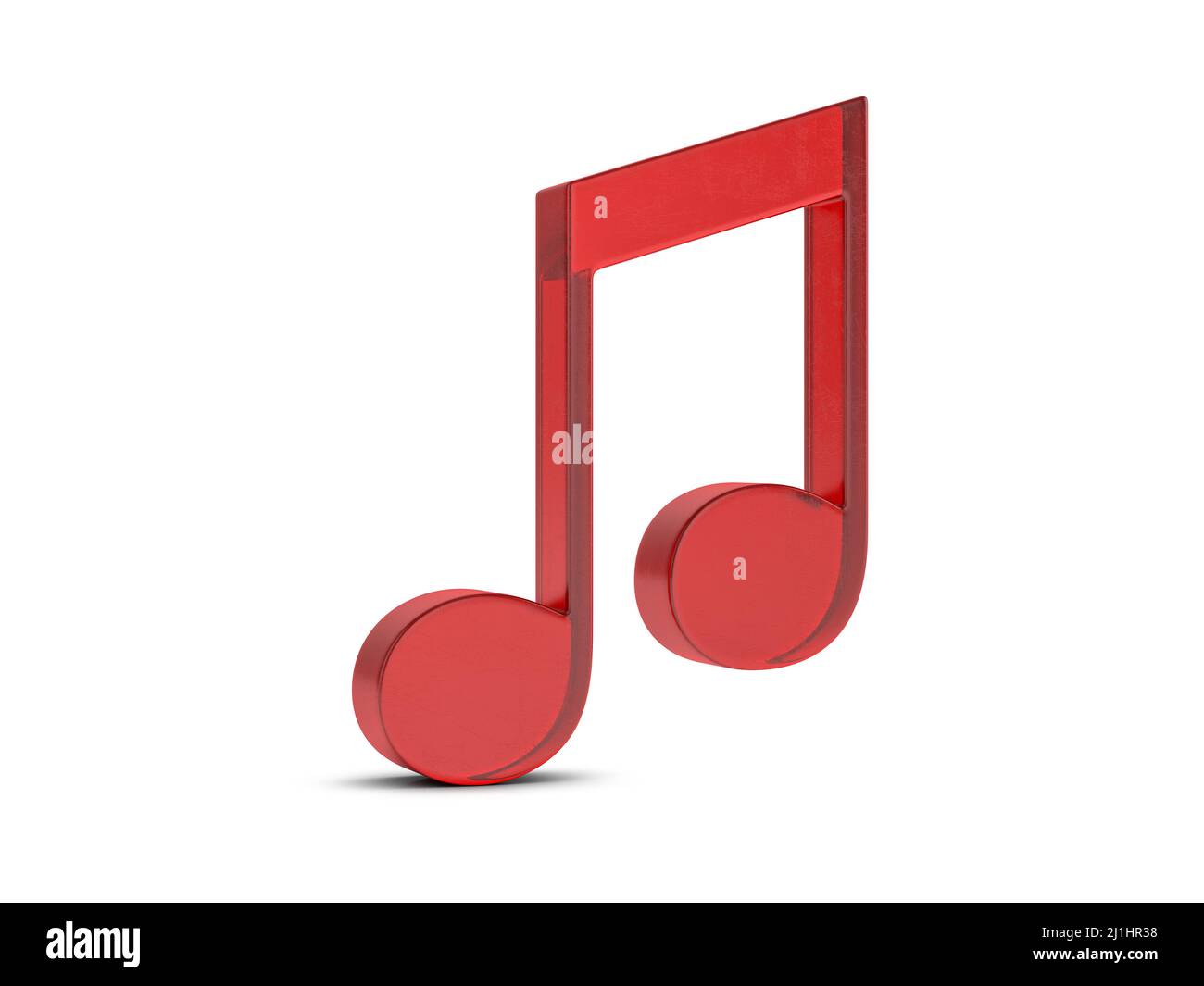 Glass music note symbol on a white background. 3d illustration Stock ...