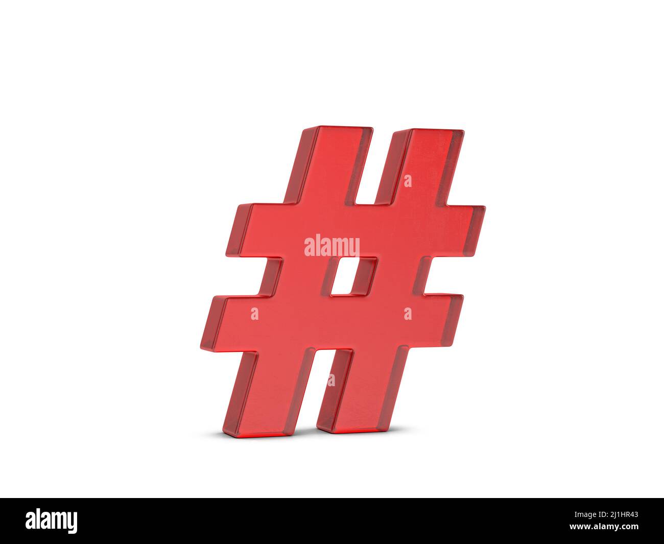 Glass number symbol on a white background. 3d illustration Stock Photo ...