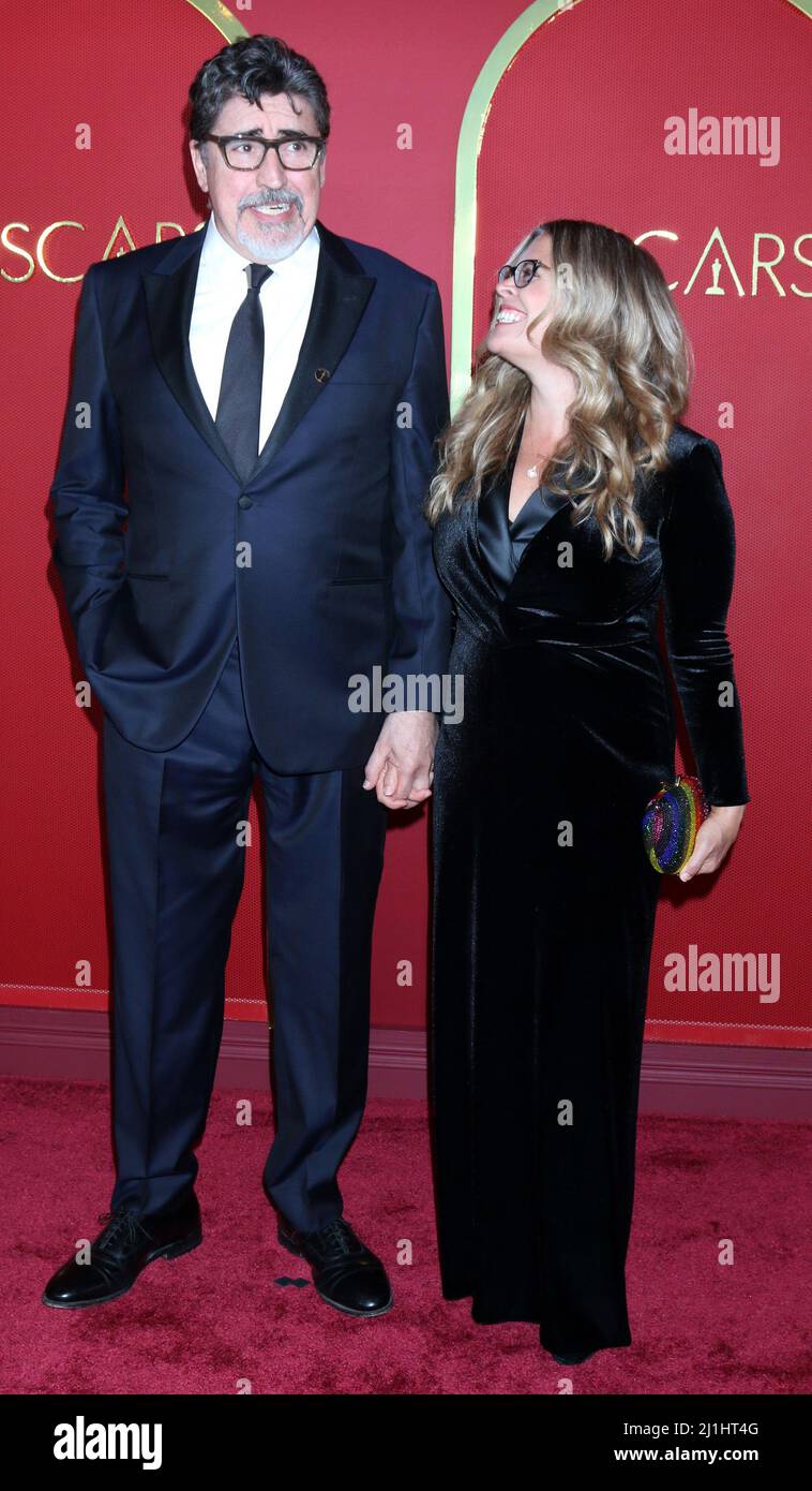 LOS ANGELES - MAR 25: Alfred Molina, Jennifer Lee at the 12th Governors ...