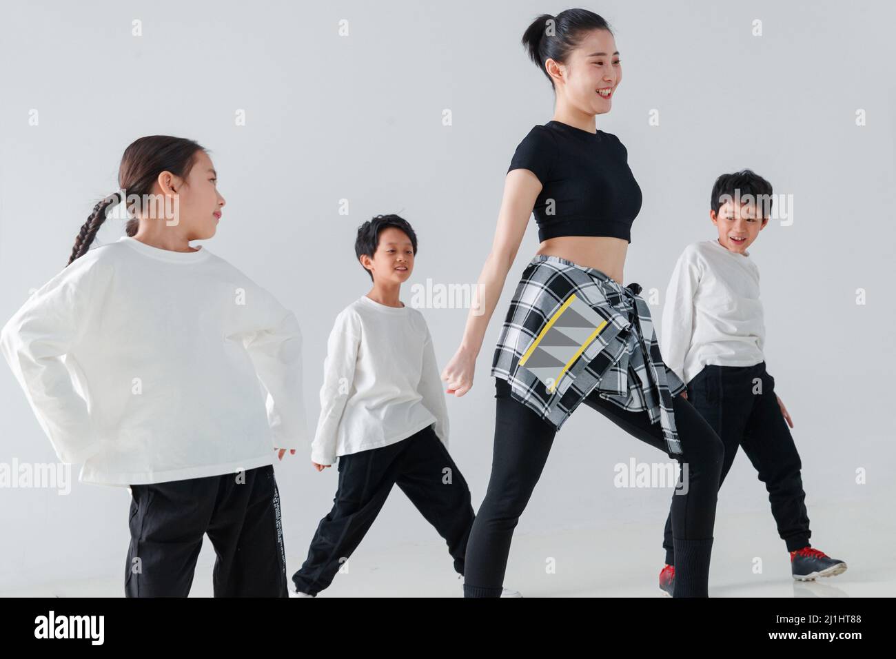 Youth dance teacher to teach the children learn how to dance Stock ...