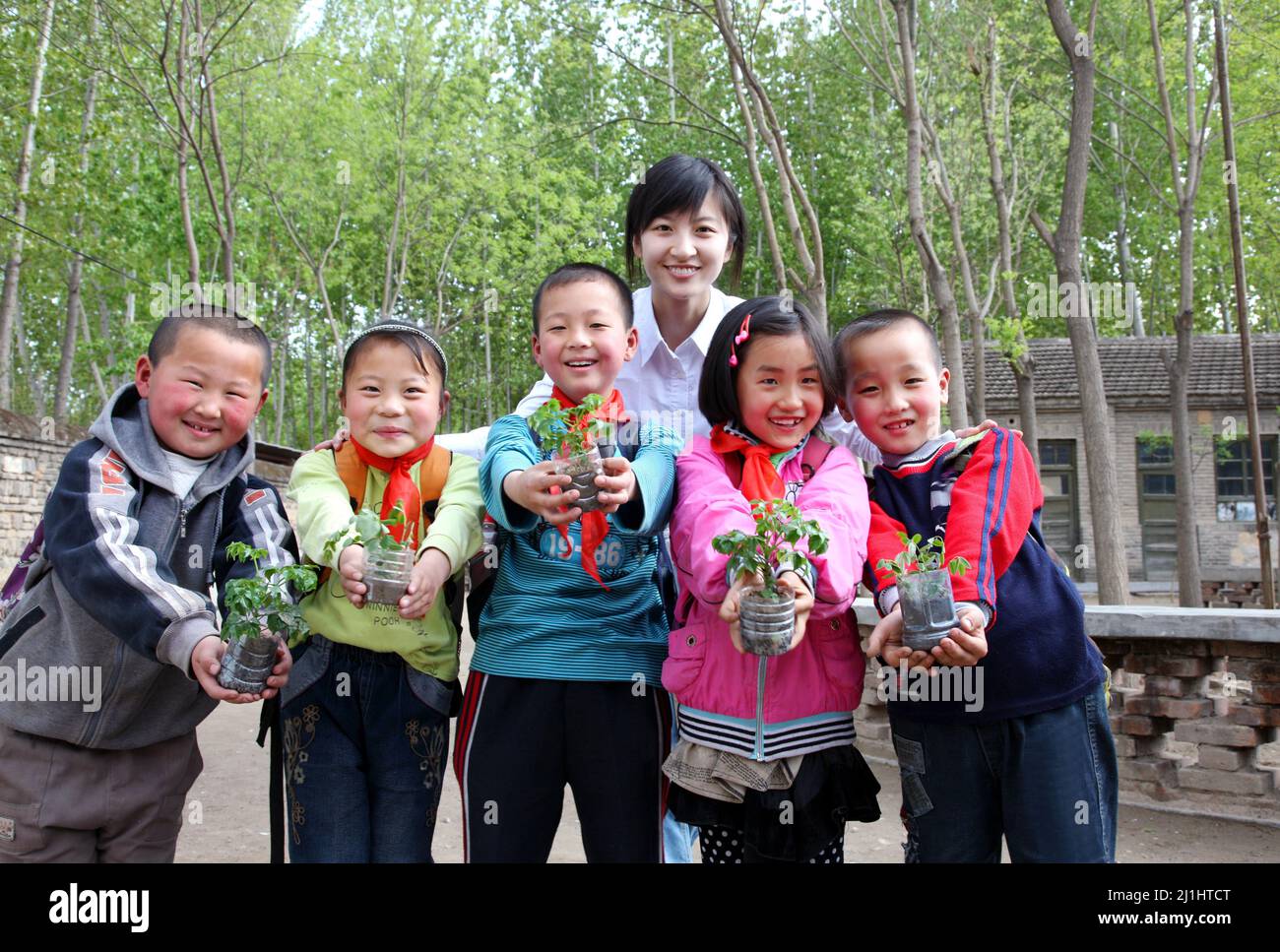Elementary students in rural area,China Stock Photo - Alamy