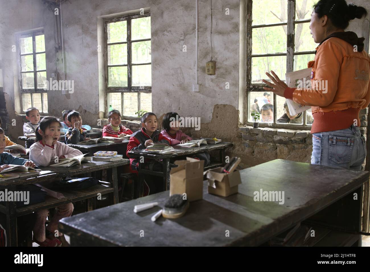 Elementary students in rural area,China Stock Photo - Alamy