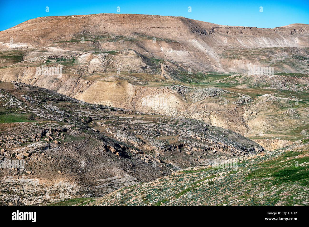 Landscape of the Moab Plateau, Jordan Stock Photo - Alamy
