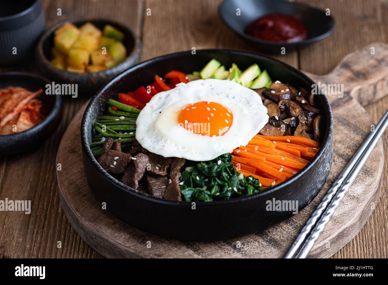 Bibimbap, traditional korean dish Stock Photo - Alamy