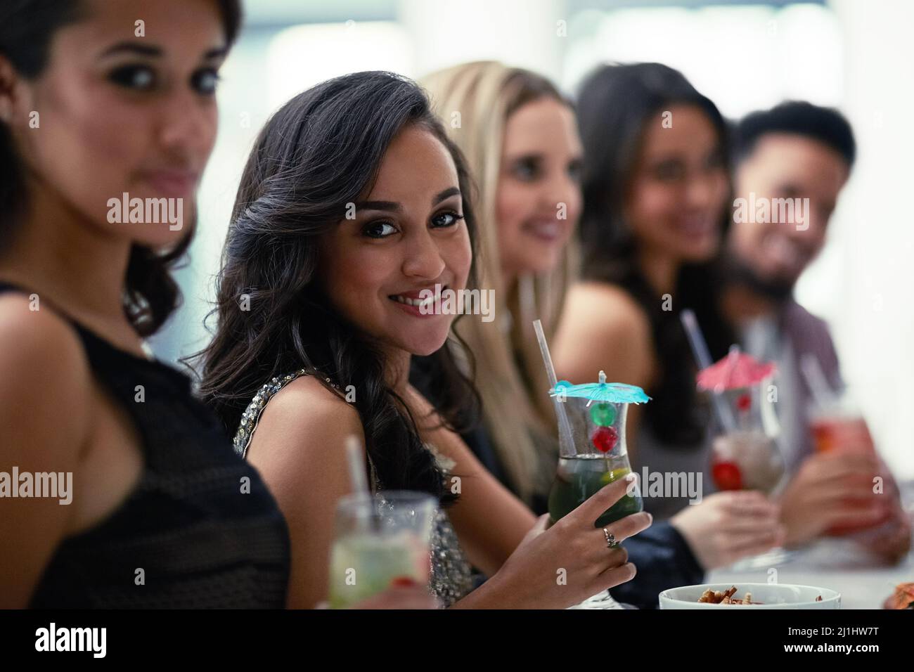 Girls just want to have fun. Portrait of a group of girlfriends ...