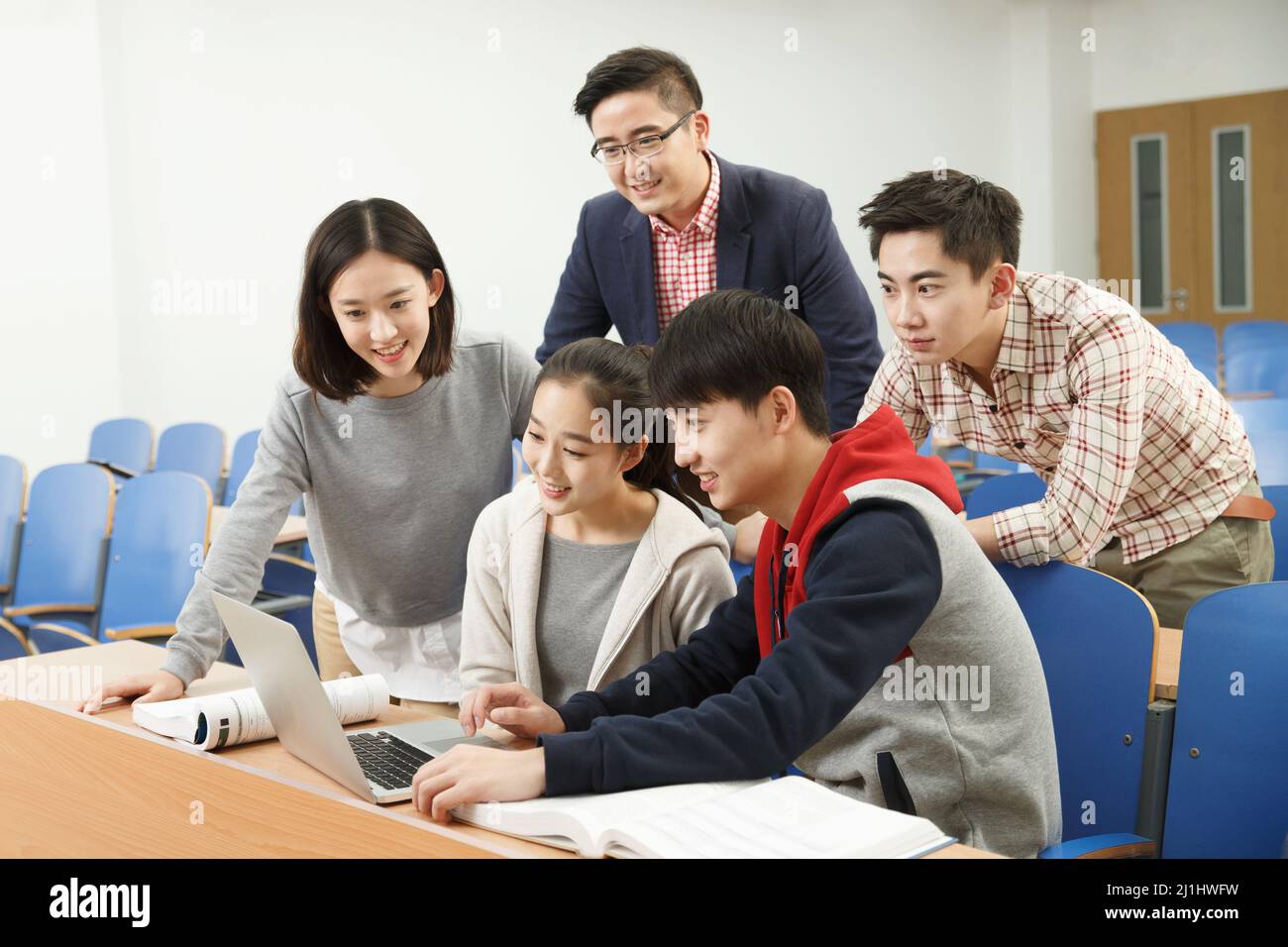 The teacher and students Stock Photo - Alamy