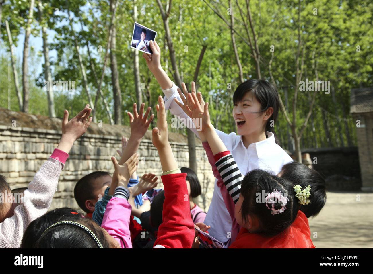 Elementary students in rural area,China Stock Photo - Alamy