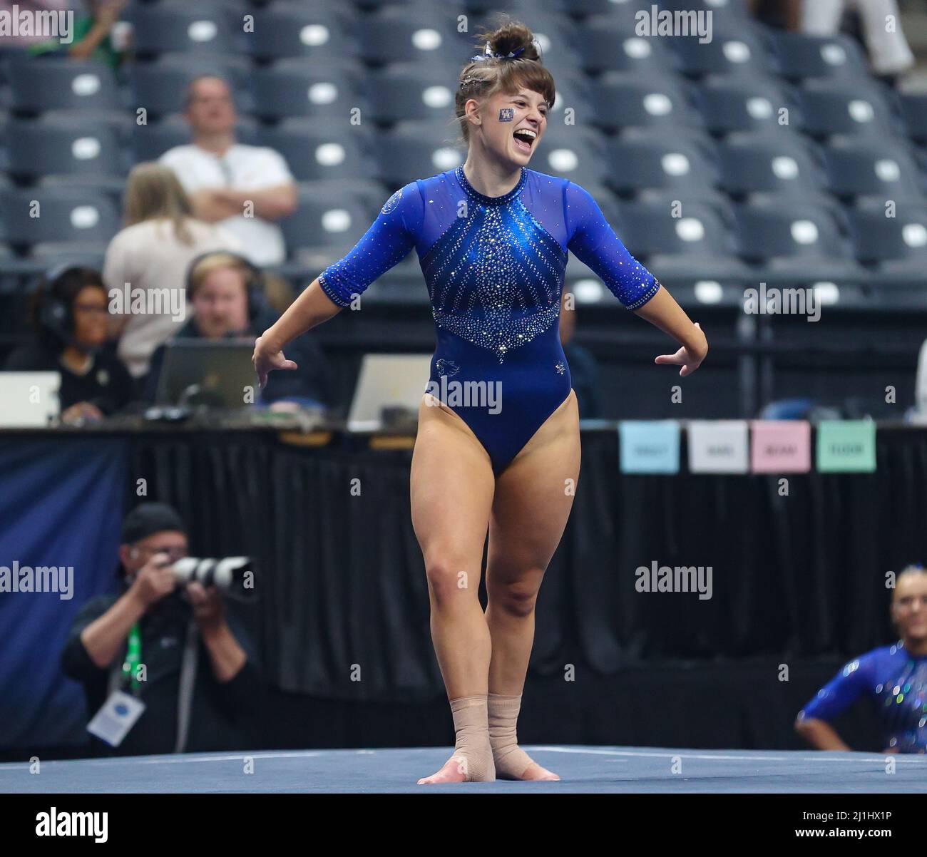Birmingham, AL, USA. 19th Mar, 2022. Kentucky's Anna Haigis smiles ...