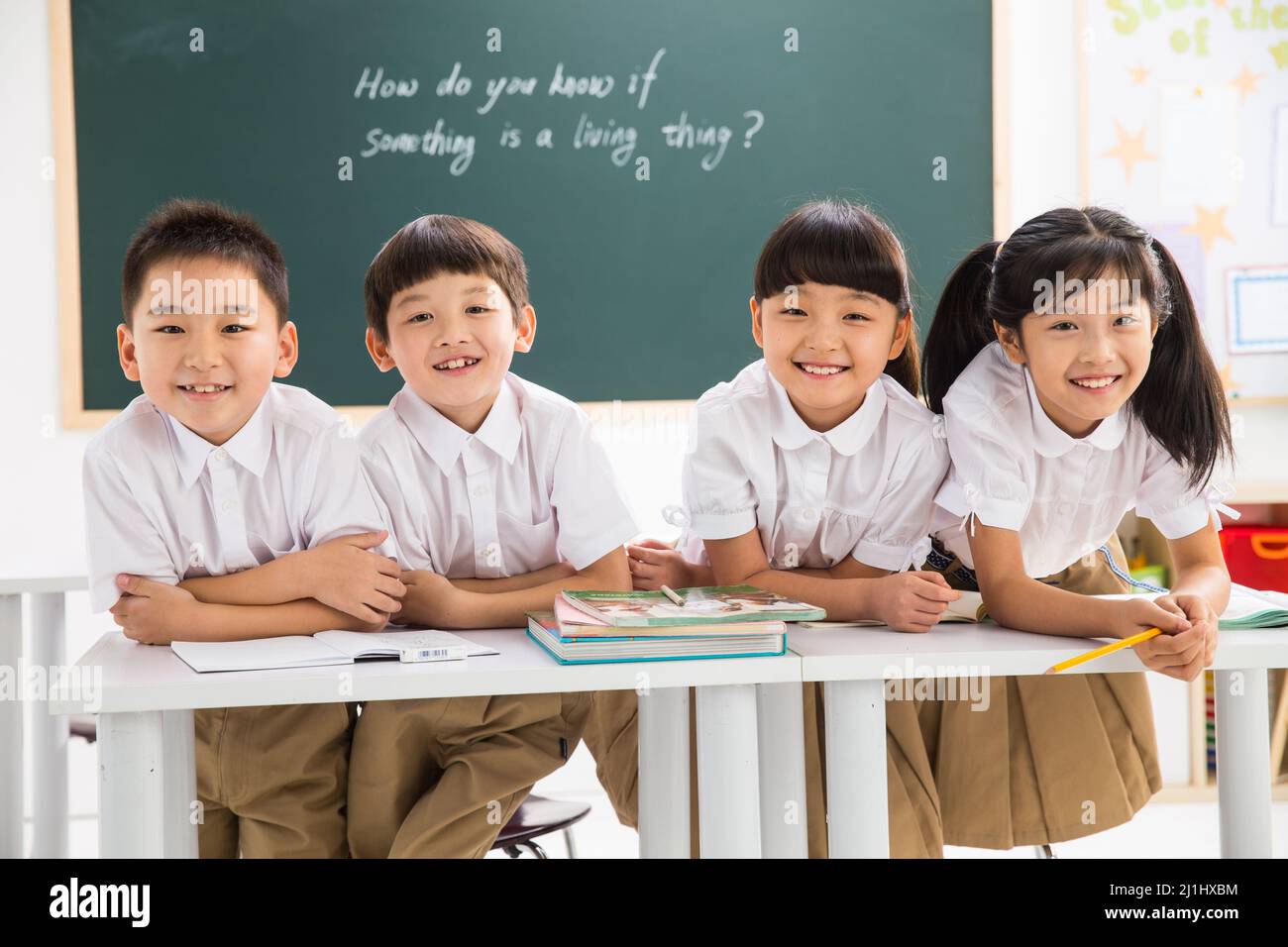 Elementary school students in the classroom learning Stock Photo - Alamy